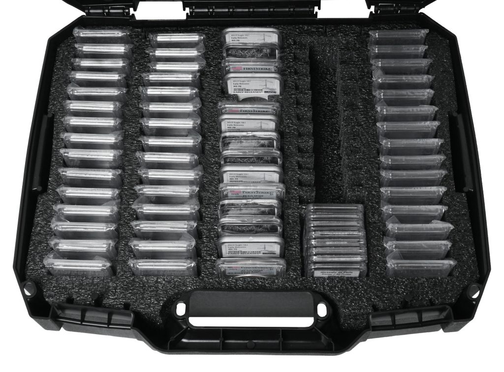 75-130 Graded Coin Slab Collector Carry Case - Case Club