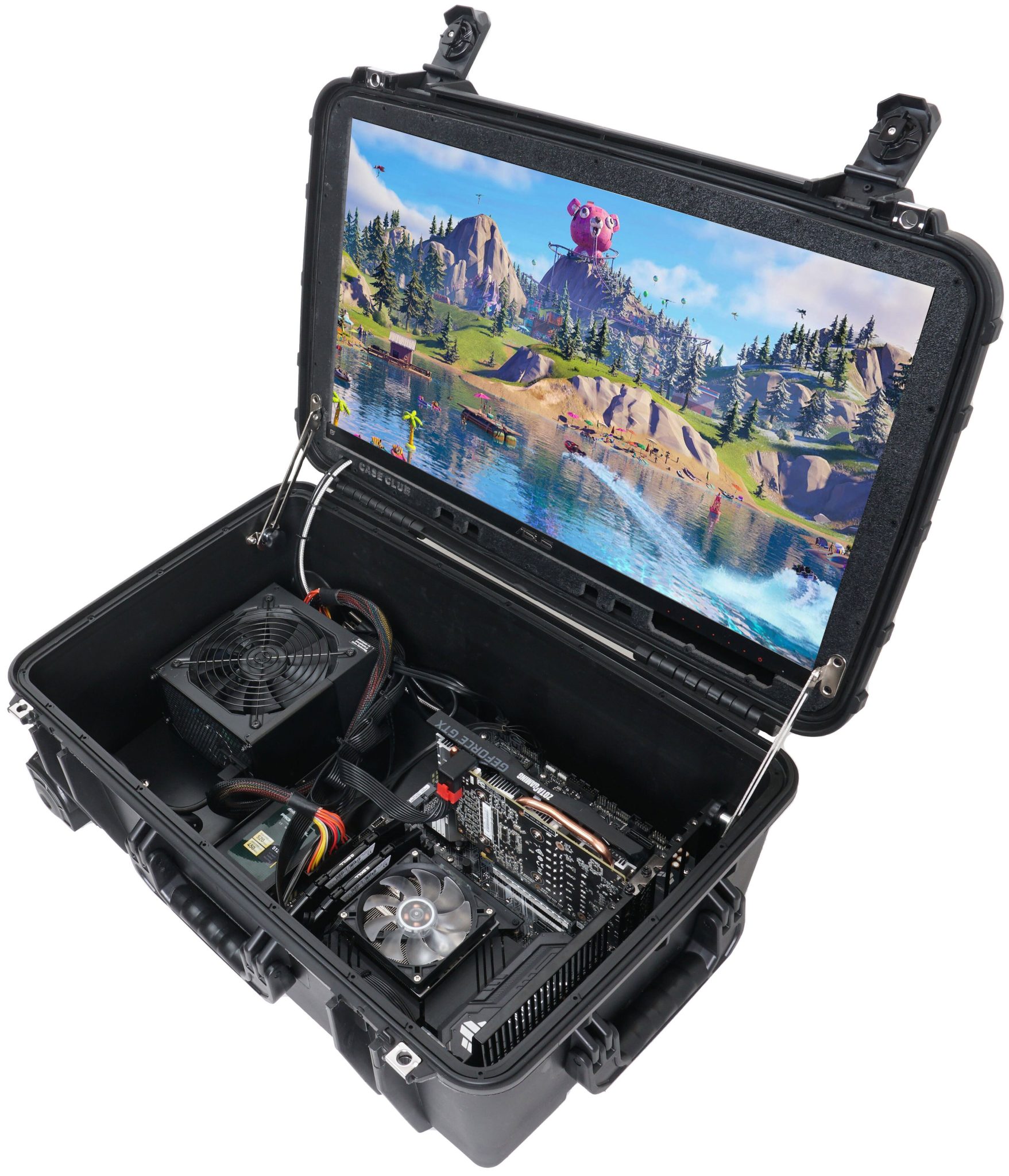 Case Club PC Portable DIY Gaming Station with Built-in Gaming Monitor