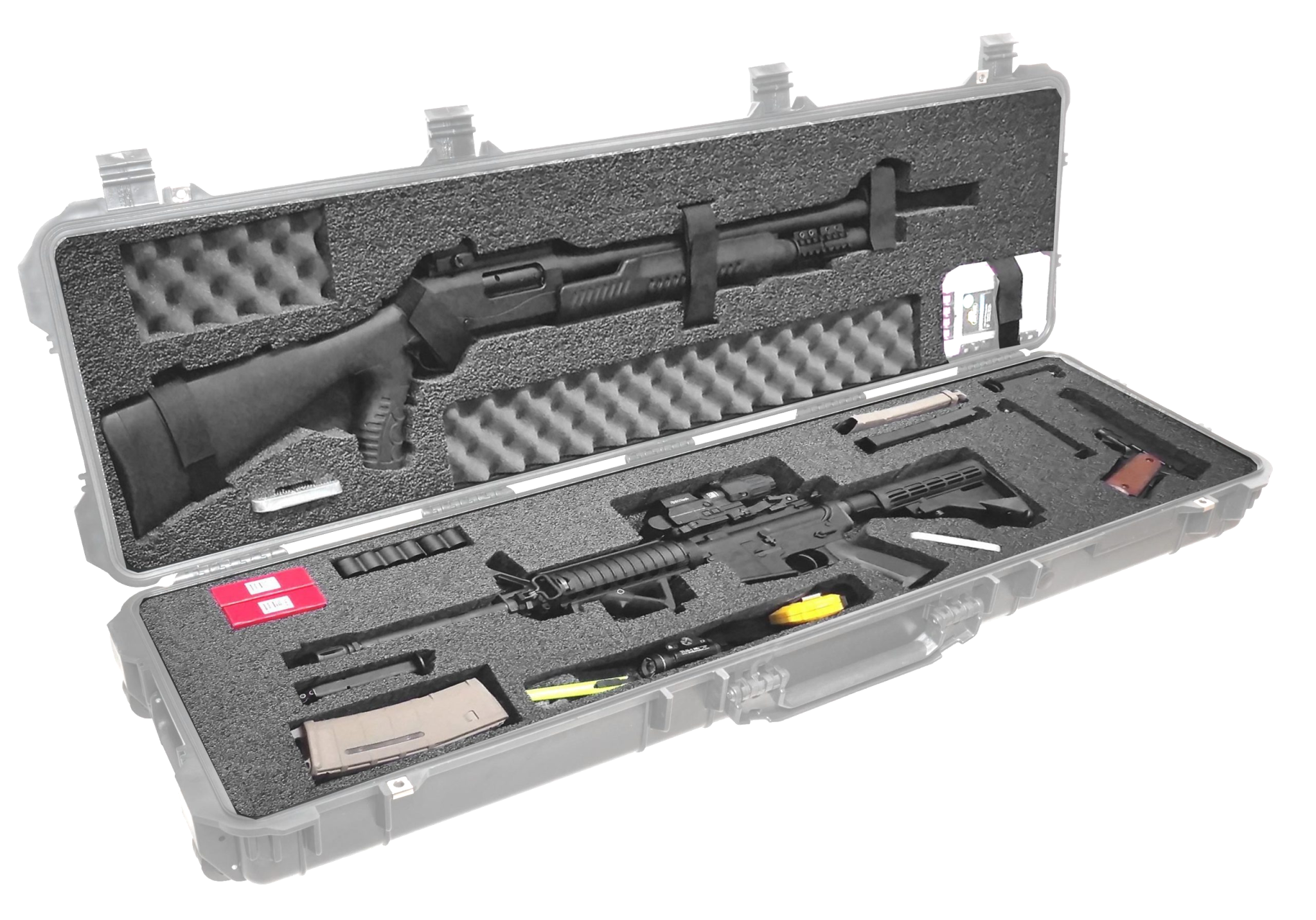 Case Club Waterproof 3 Gun Competition Case for Rifle, Shotgun & Pistol